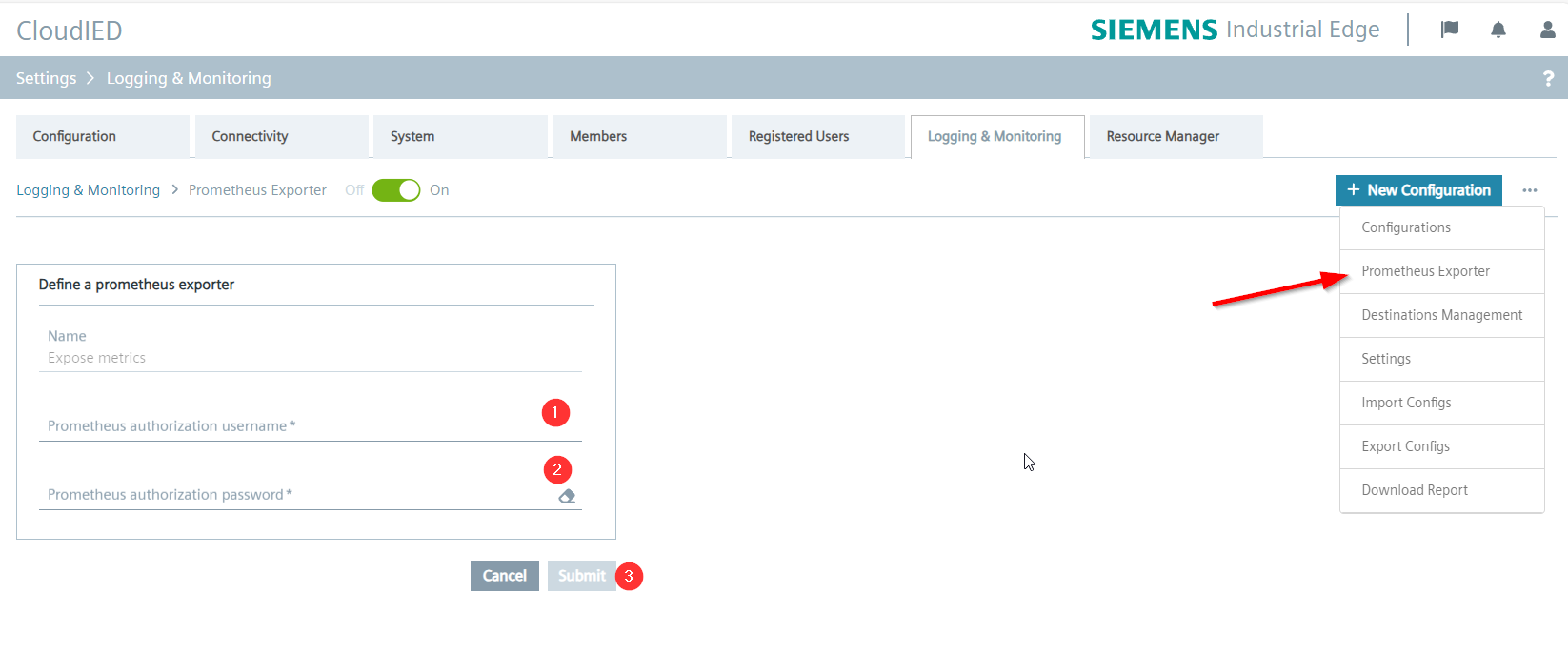 Prometheus Support Industrial Edge Documentation