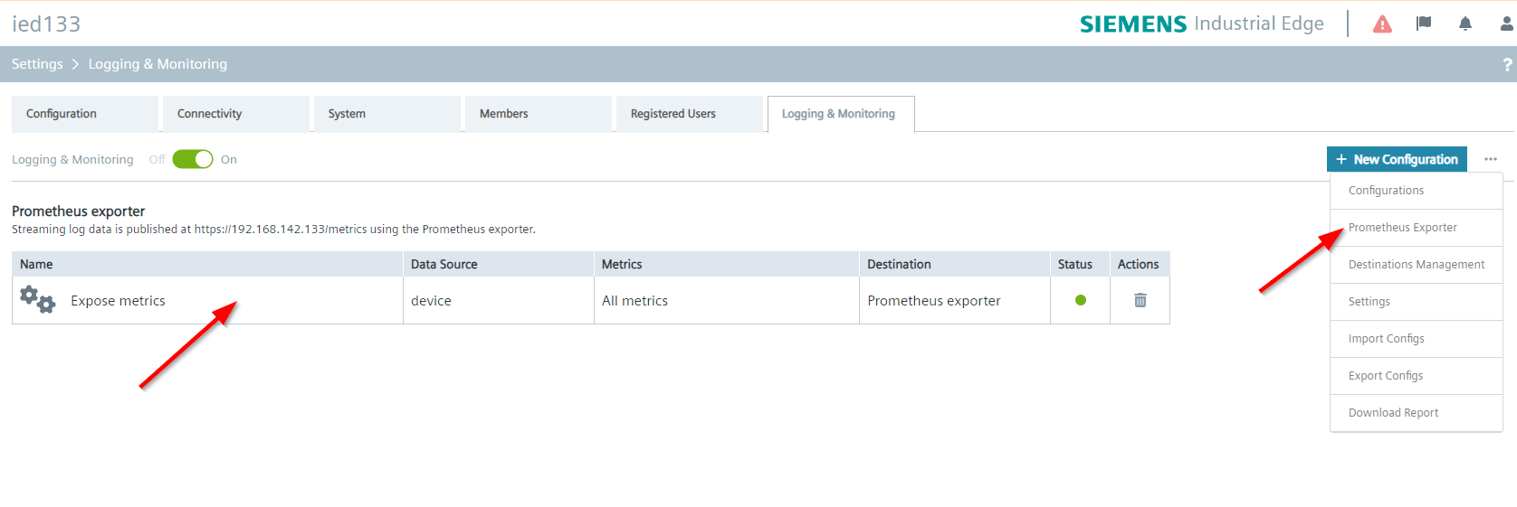 Prometheus Support Industrial Edge Documentation