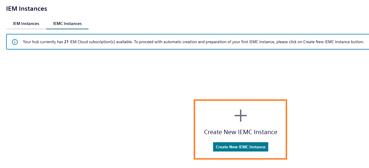Creating the IEM Cloud Instance - Industrial Edge Documentation