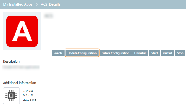 Updating An App Configuration Via The Ie Acs Industrial Edge Documentation