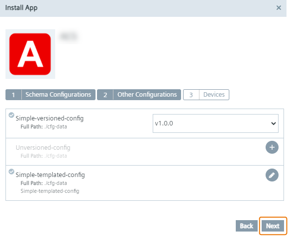 Installing an app via the IE ACS - Industrial Edge Documentation