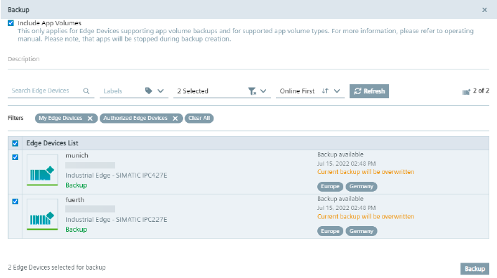Storing multiple Edge Device states - Industrial Edge Documentation