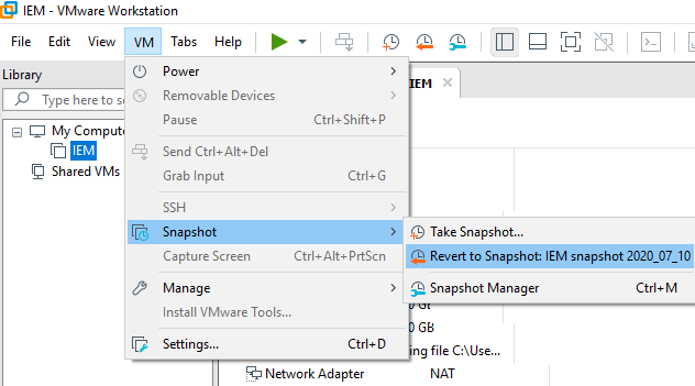 via VM Workstation - Industrial Edge Documentation