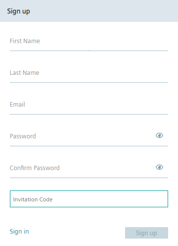 Sign up - Industrial Edge Documentation