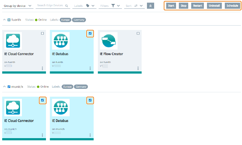 Managing an app - Industrial Edge Documentation
