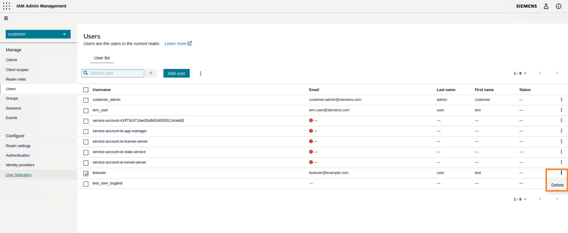User management - Industrial Edge Documentation