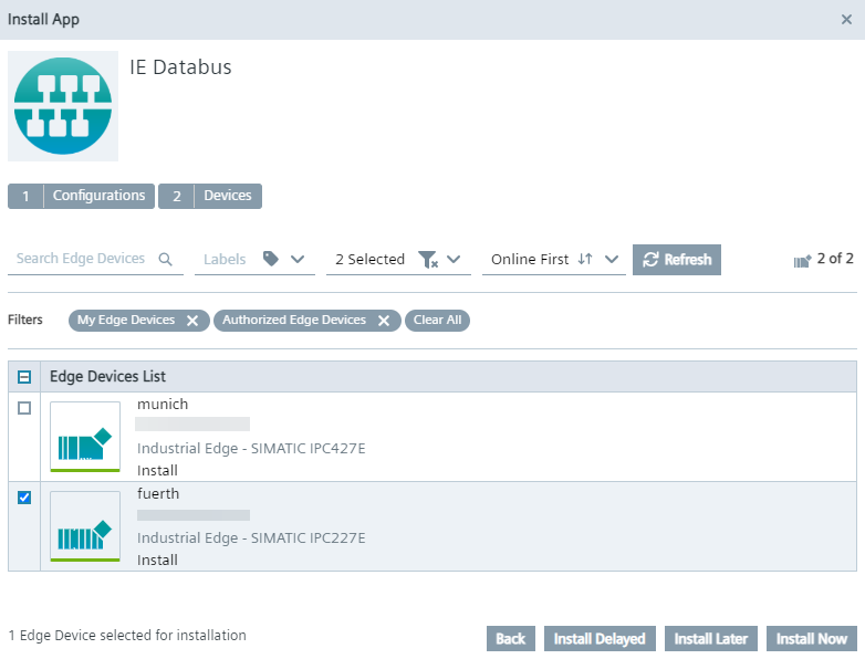 Updating Device Applications - Industrial Edge Documentation